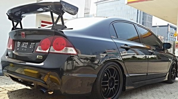 Buy HONDA CIVIC FD/ FD2R 2006 - 2011 JS Racing 3D GT-WING TYPE1 Light Weight Real Carbon Fiber ...